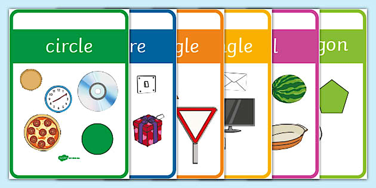 Real Life Examples of 2D Shapes Posters - Twinkl