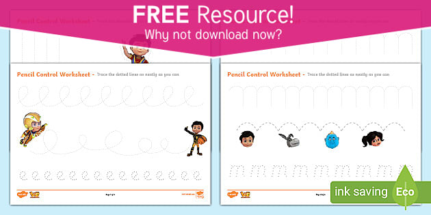FREE! - Pencil Control Activity: Twinkl X Wow Kidz School Worksheet