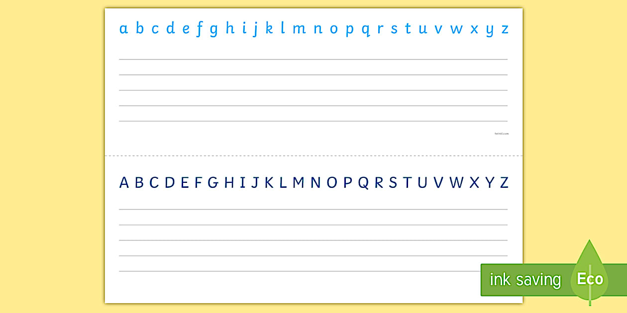 Cursive Handwriting Practice Alphabet Strips - Twinkl