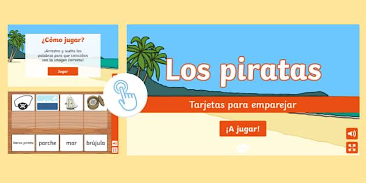 Tarjetas para emparejar: Los piratas (teacher made) - Twinkl
