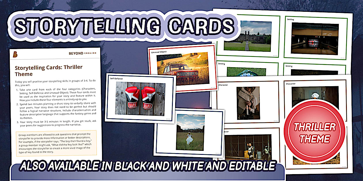 Storytelling Cards: Thriller Theme (teacher made) - Twinkl
