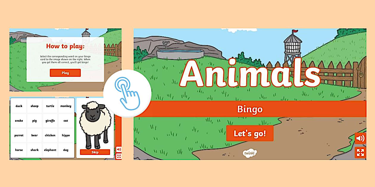 Interactive Animal Bingo Game (teacher made) - Twinkl