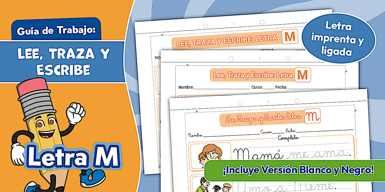 Guía Letra M | 1° Básico | letra M | lectoescritura