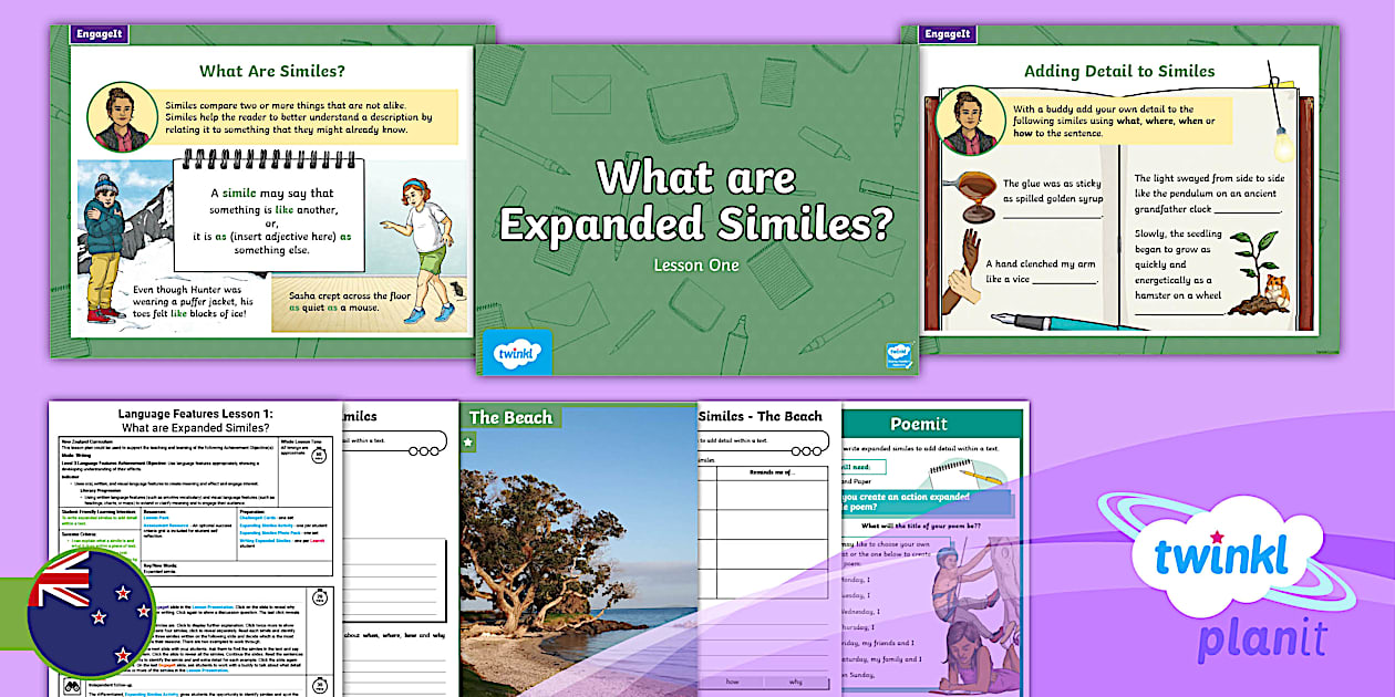 Level 3 Writing Language Features: What are expanded Similes?