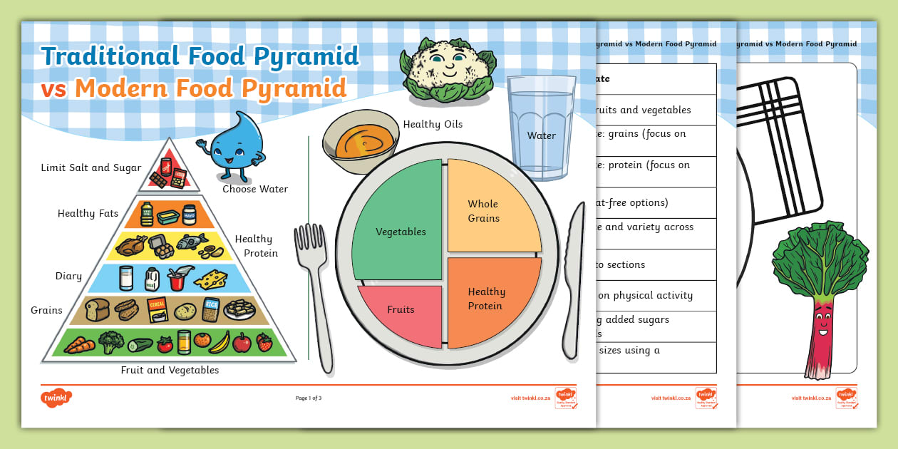 Grade 3 LS T2 The Modern vs The Traditional Food Pyramid (CAPS)