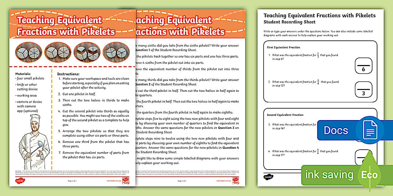 Teaching Equivalent Fractions with Pikelets Ι Year 4 Maths