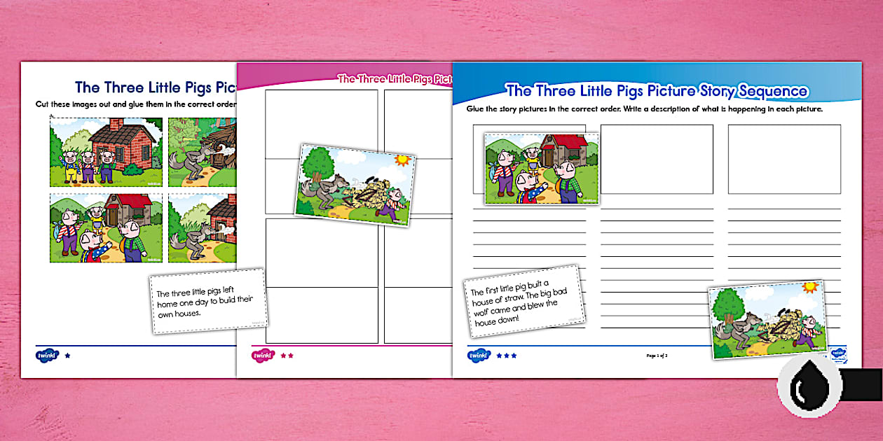 The Three Little Pigs Story Sequencing Activity Sheets