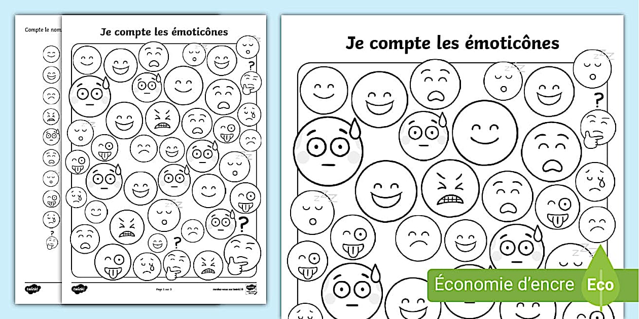 Activité de comptage des émoticônes
