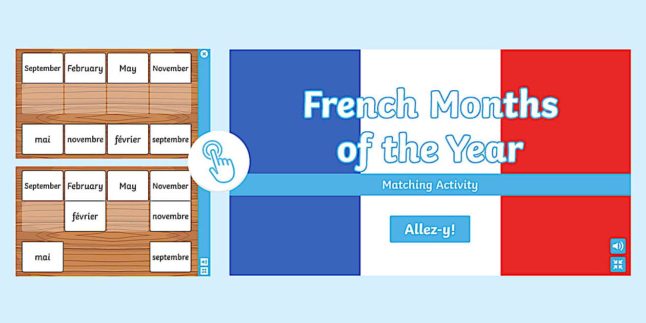 👉 French: Months of the Year Interactive Matching Activity