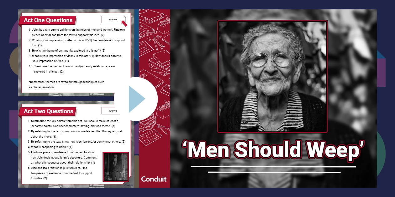 'Men Should Weep': Act Questions PowerPoint (teacher made)