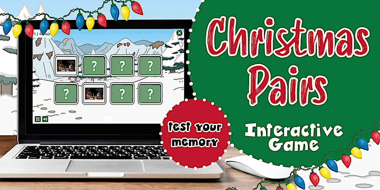 All About Christmas Interactive Memory Pairs Game