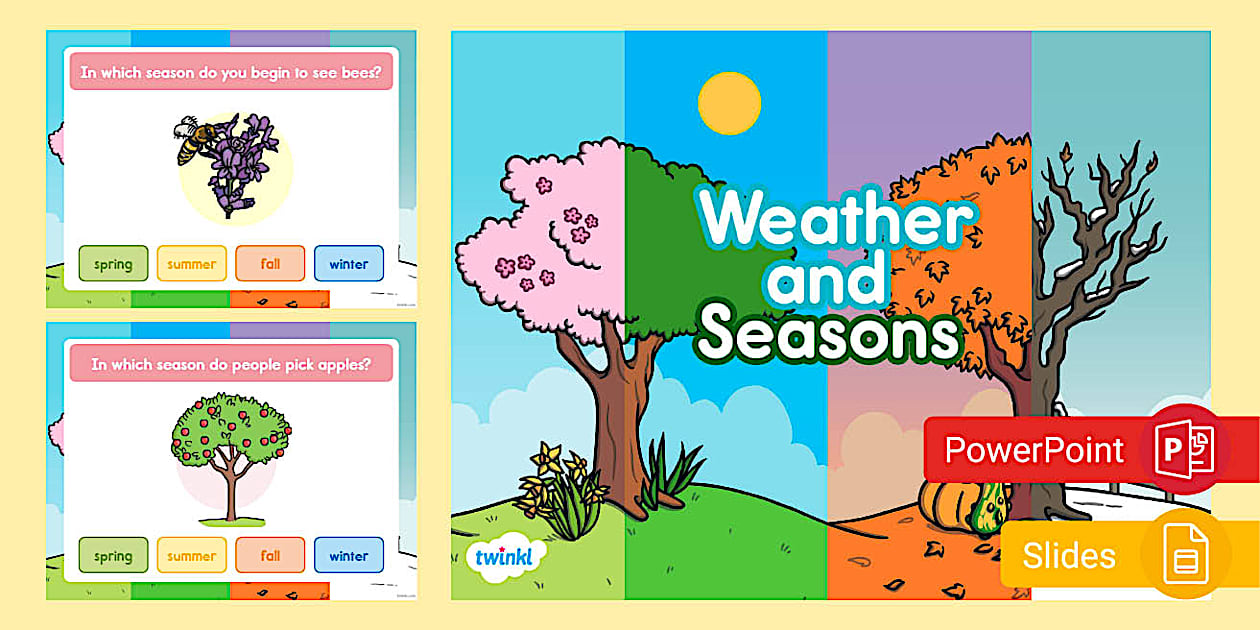 Weather and Seasons PowerPoint & Google Slides - Twinkl