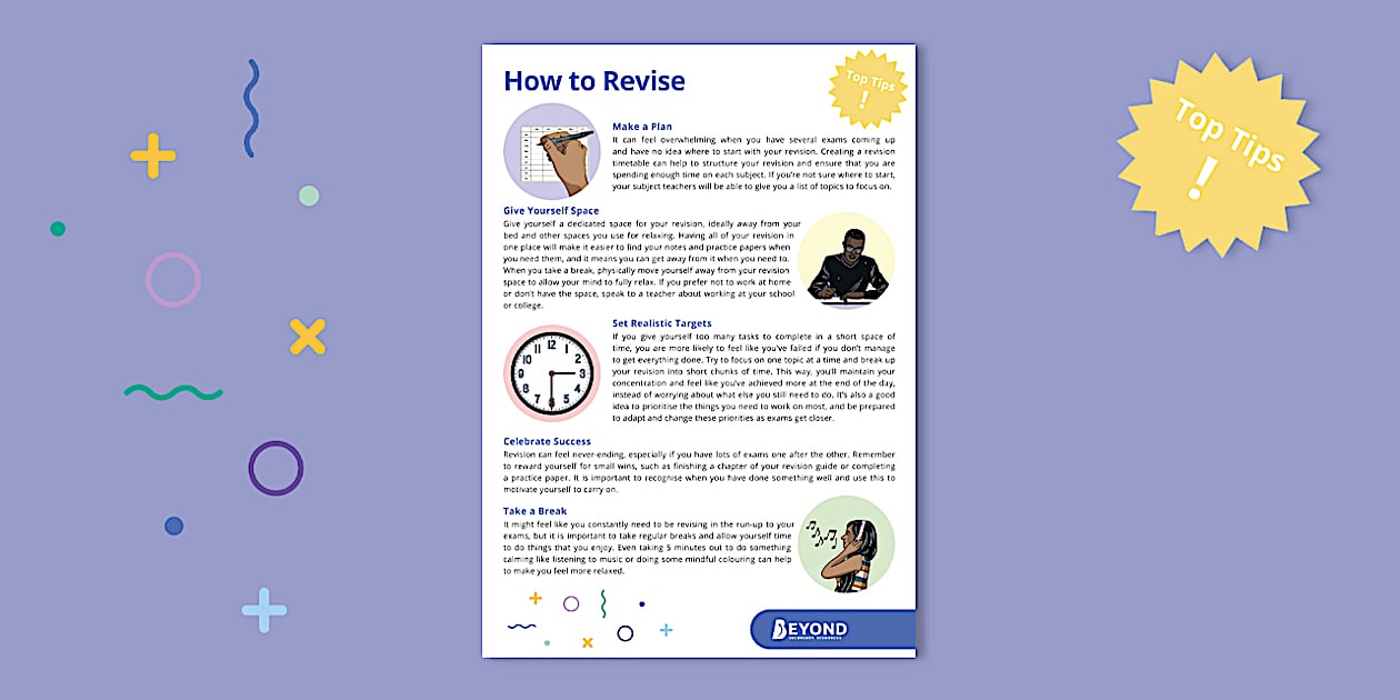 How to Revise Top Tips Display Poster | Beyond - Twinkl