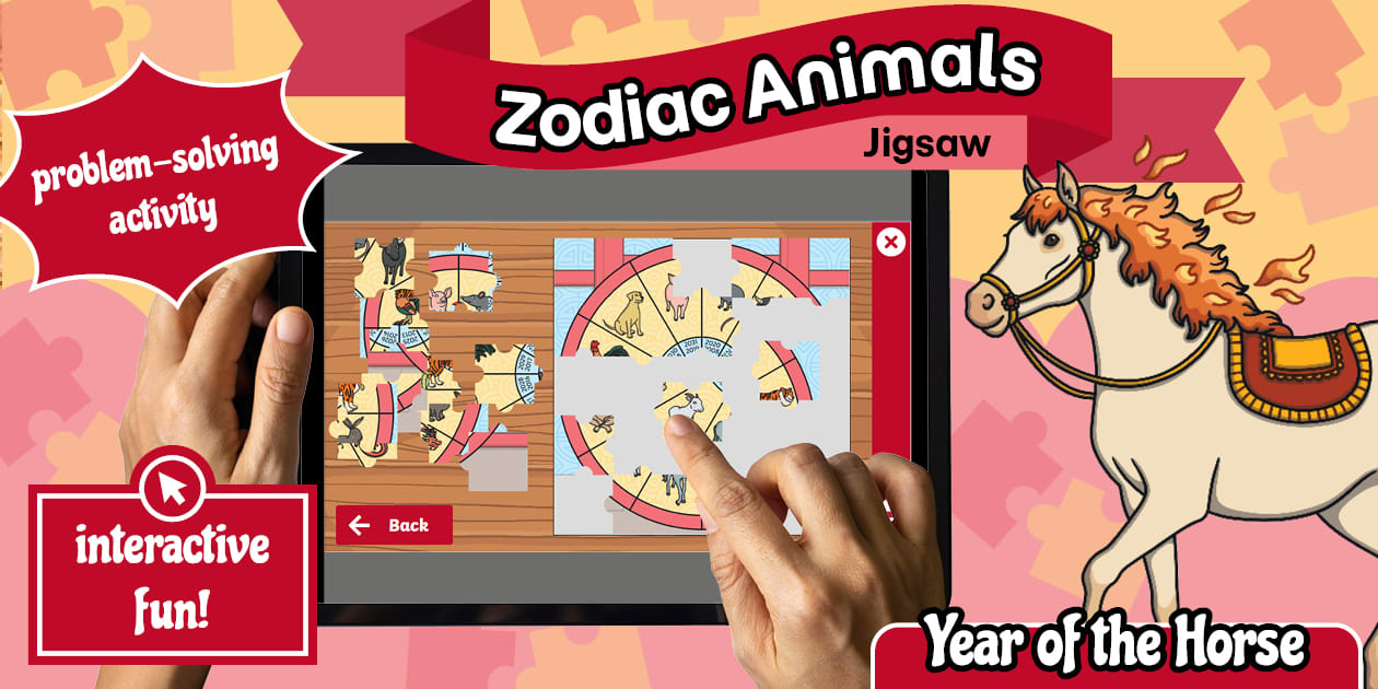 Year of the Horse: Zodiac Animals Interactive Jigsaw