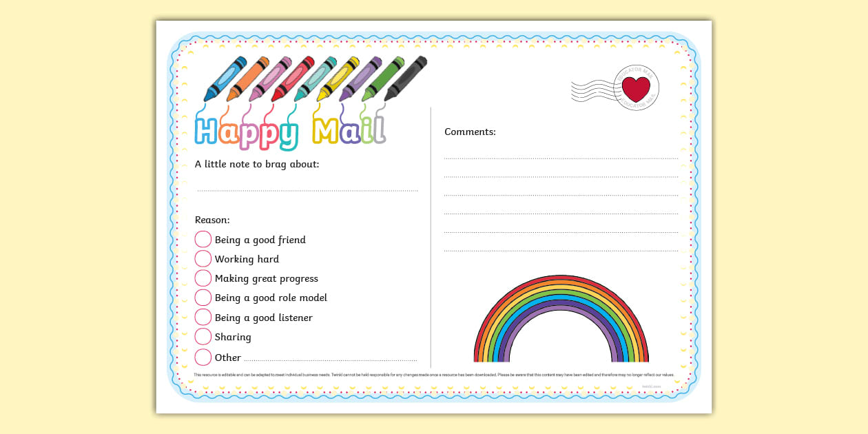Happy Mail (teacher made) - Twinkl