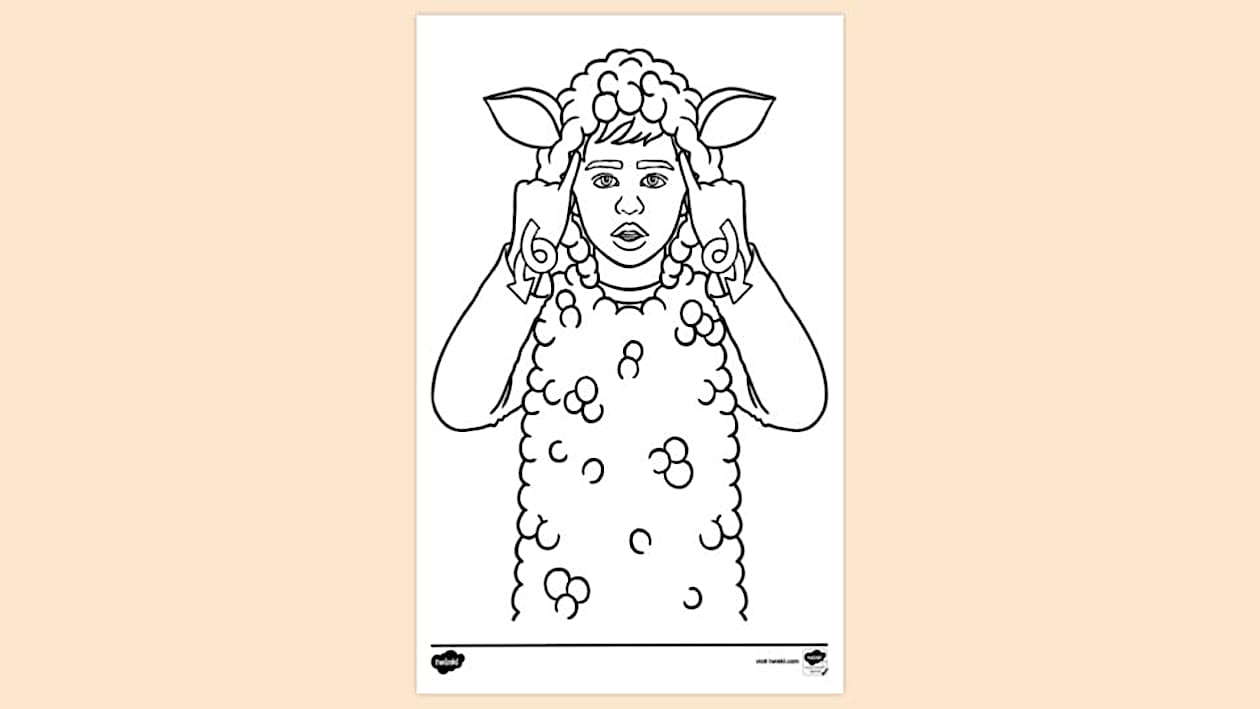 BSL Sheep Colouring Sheet | Colouring Sheets (teacher made)