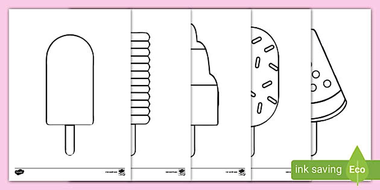 Ice Lolly Template | Primary Resources (teacher made)