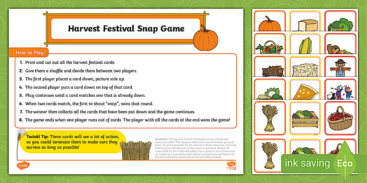 Harvest Festival Snap Game - Harvest Game | Twinkl - Twinkl