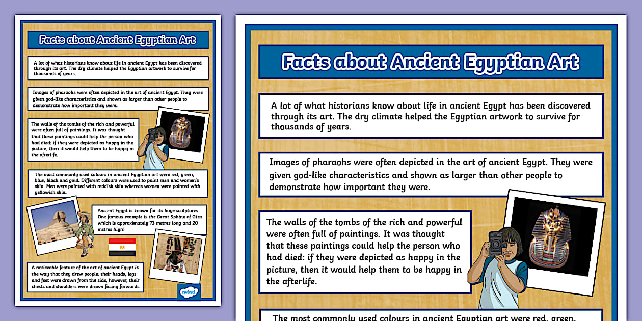 Facts about Ancient Egyptian Art Display Poster - Twinkl