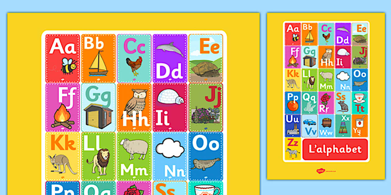 Alphabet Display A3 Poster French - Twinkl