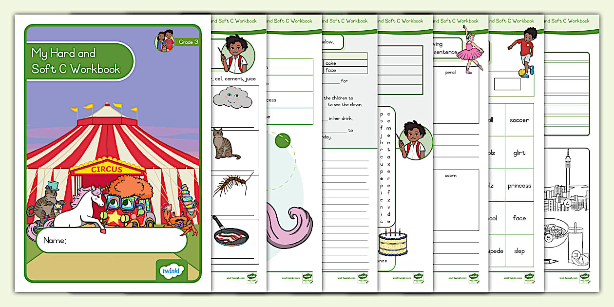 Grade 3 Phonics: Hard and Soft c Workbook - Twinkl