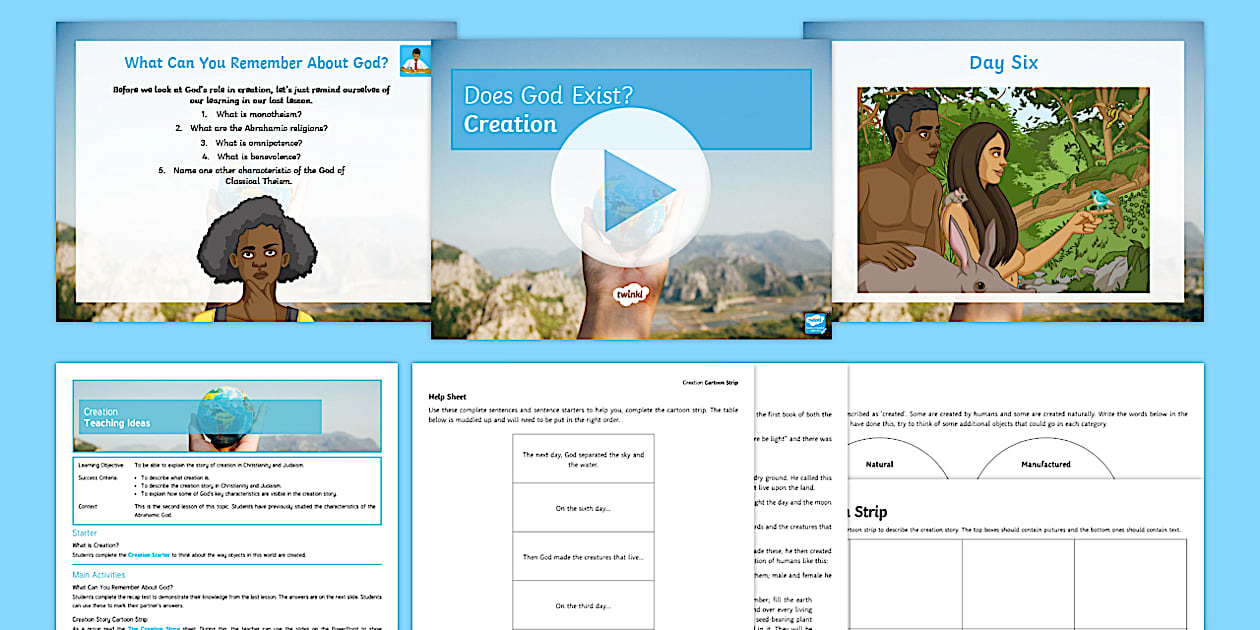 Creation Lesson Pack - Does God Exist; Creation; Genesis; Bible; Torah;