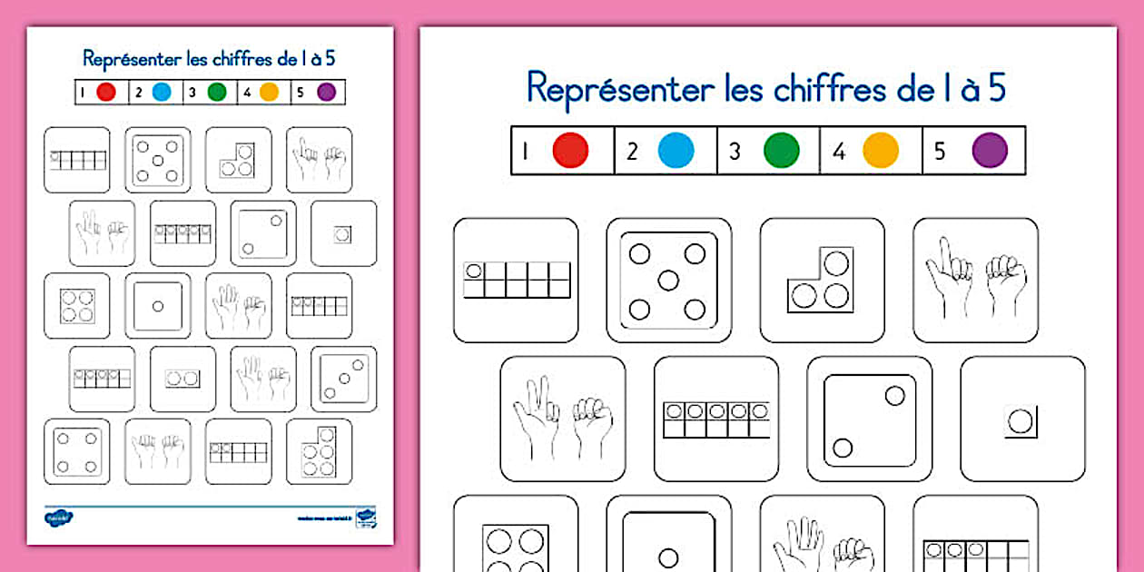 Représenter les chiffres de 1 à 5 (teacher made) - Twinkl
