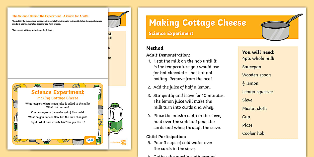 Making Cottage Cheese Card Pack | Cheese Experiment | Twinkl