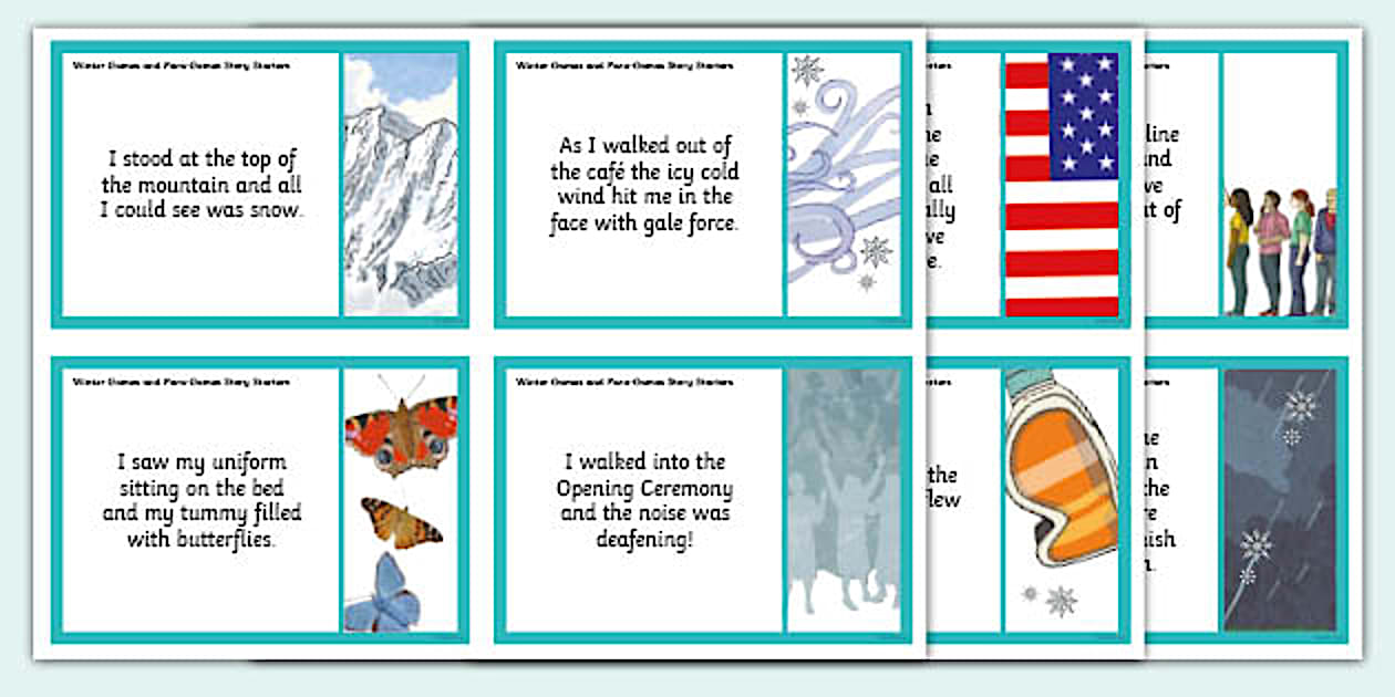 Winter Games and Para-Games Story Starters (teacher made)