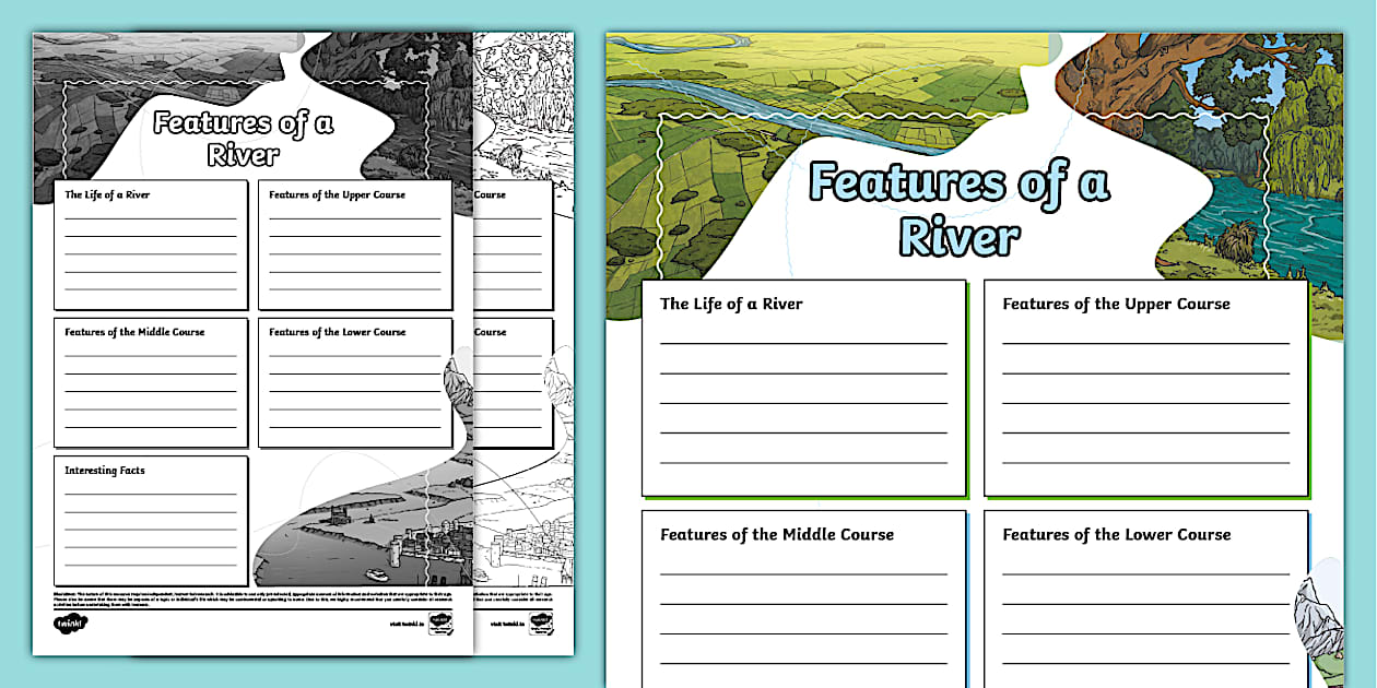 * NEW * Features of a River Fact File Template - Twinkl