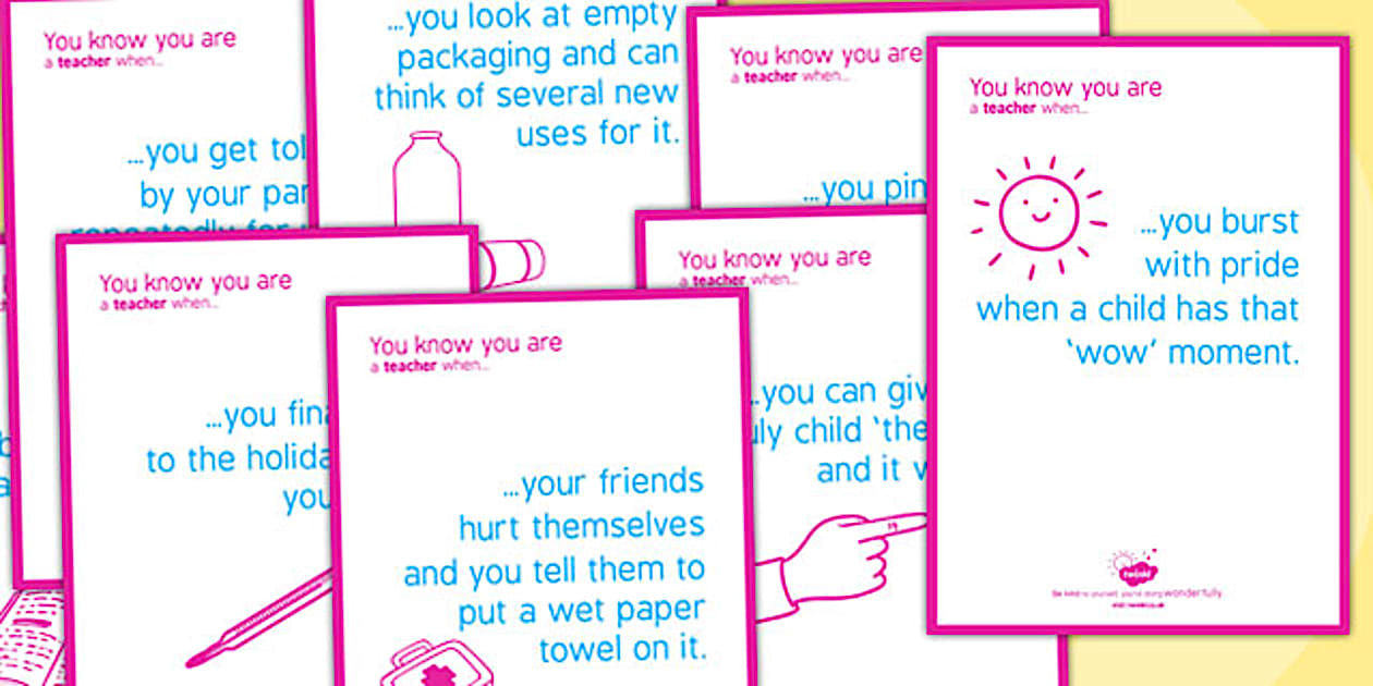 You Know You're a Teacher When... Posters (teacher made)