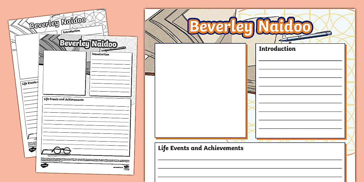 Beverley Naidoo Biography Template