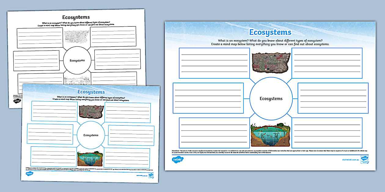 Ecosystems Mind Map (teacher made) - Twinkl