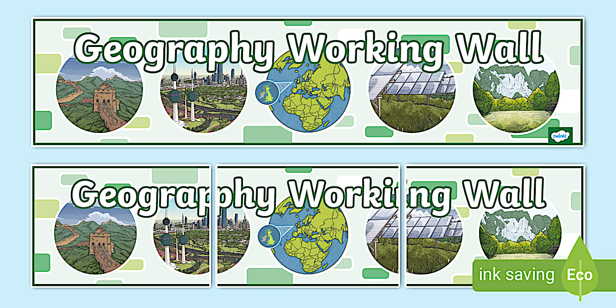 Geography Working Wall Display Banner (teacher made)
