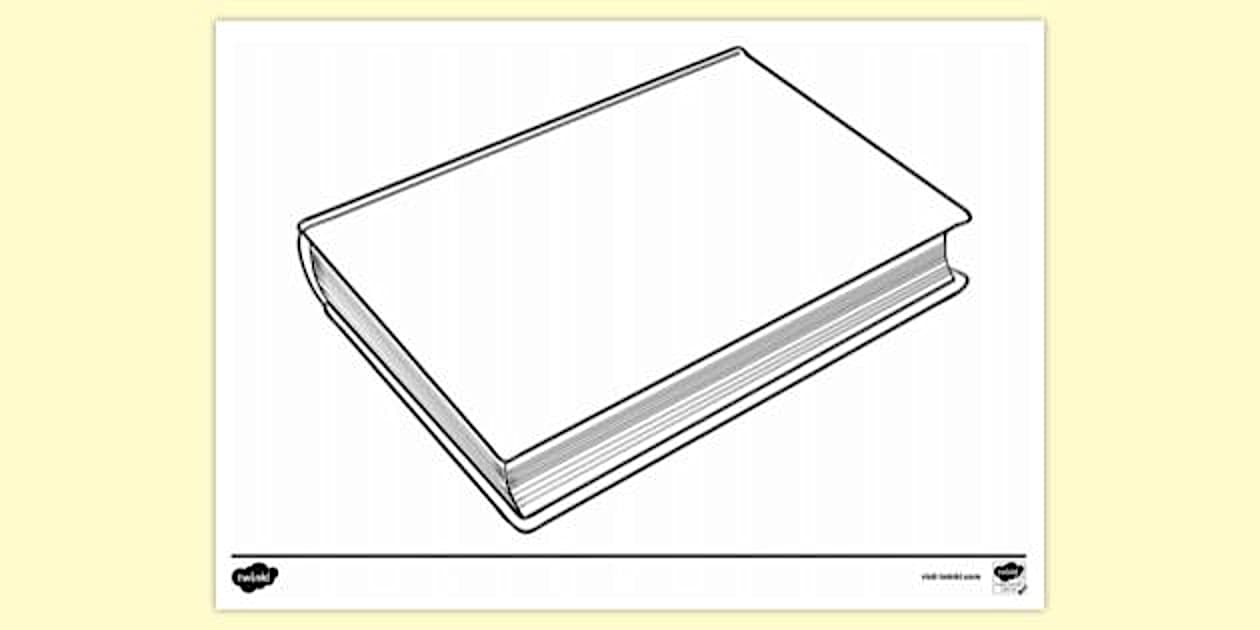 Book Cover Colouring Page | Colouring Sheets