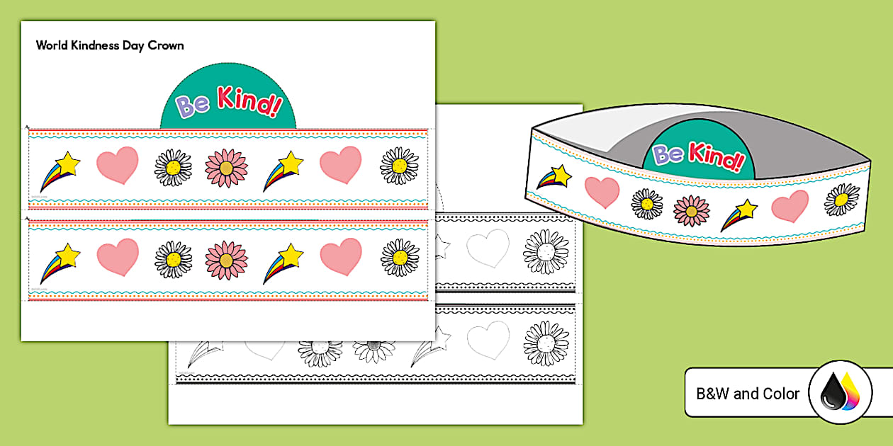 World Kindness Day Crown (teacher made) - Twinkl