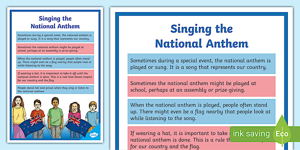 Social Situation: The National Anthem (Teacher-Made)