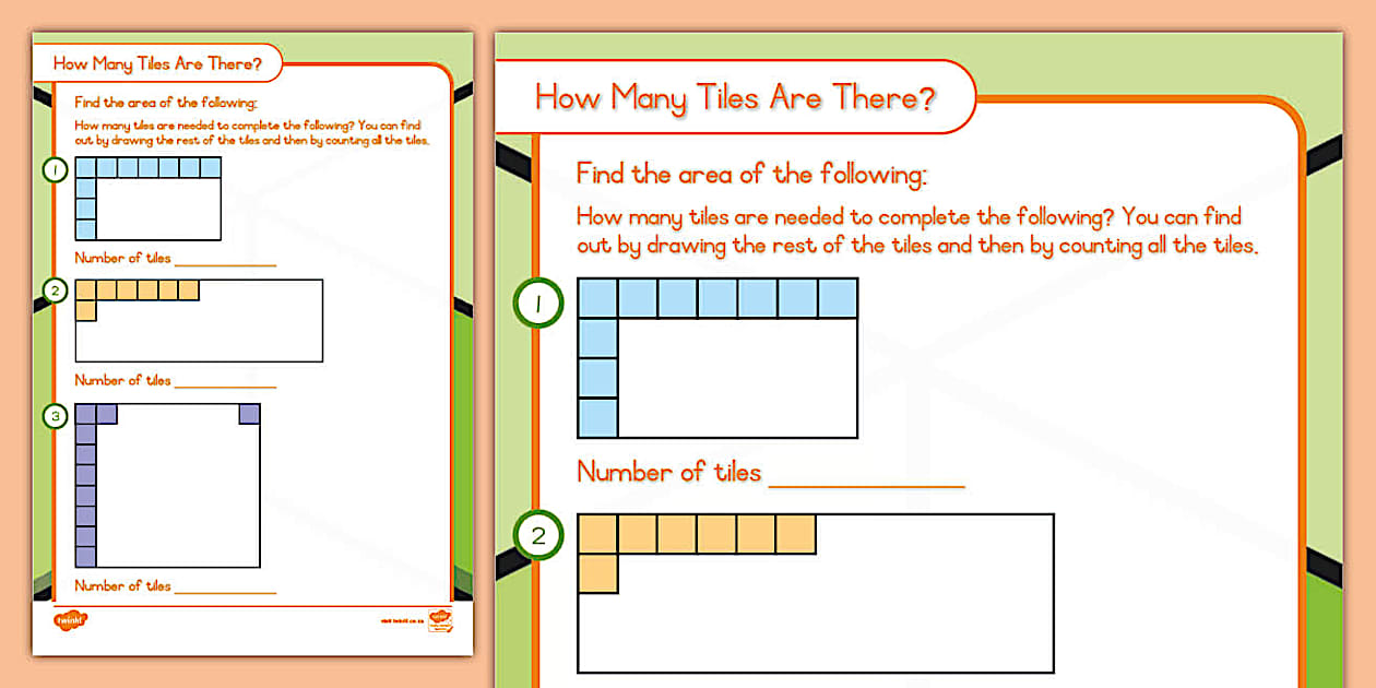 Grade 3 Math: How many tiles are there? (teacher made)
