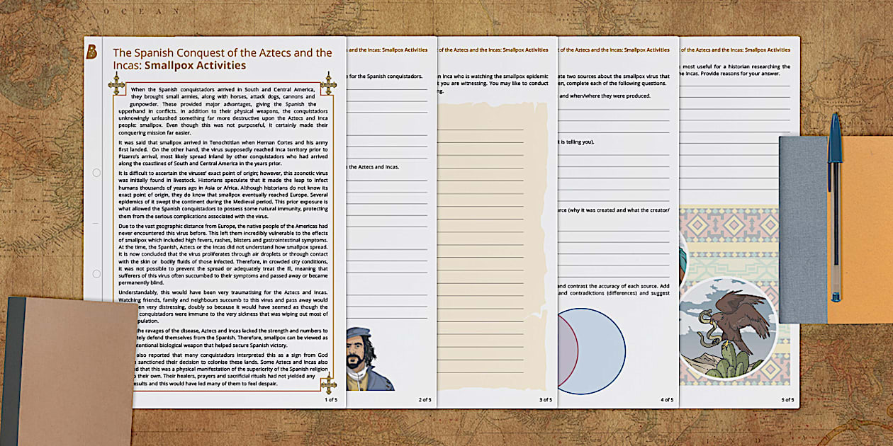 Aztecs and the Incas: Smallpox Activities (teacher made)