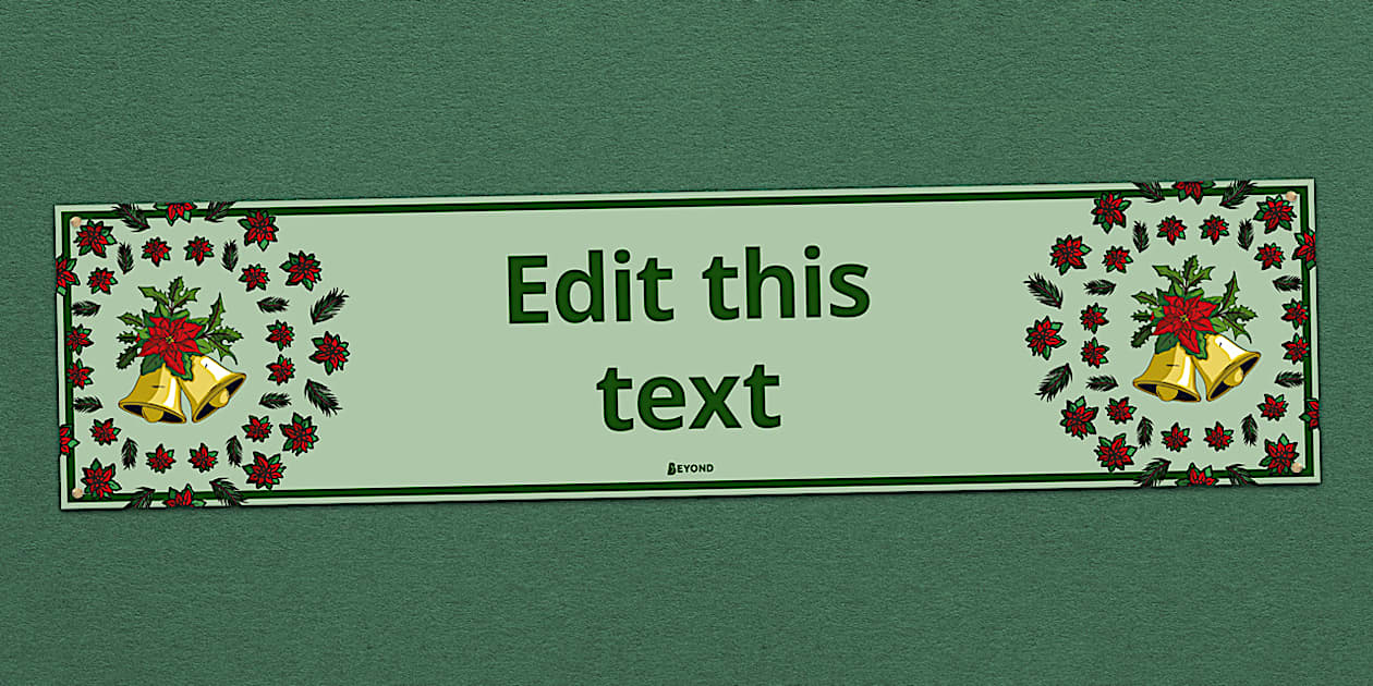 Botanical Christmas Themed Editable Display Banner - Twinkl