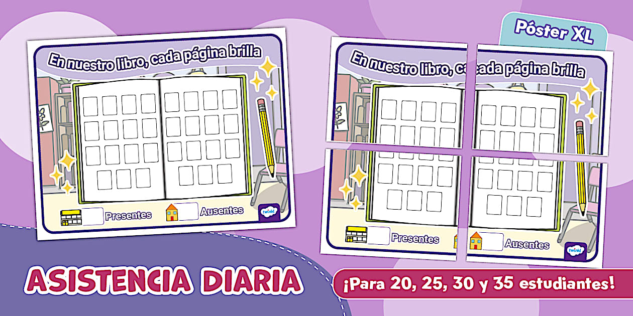 |Póster XL | Asistencia | Clases | Preescolar