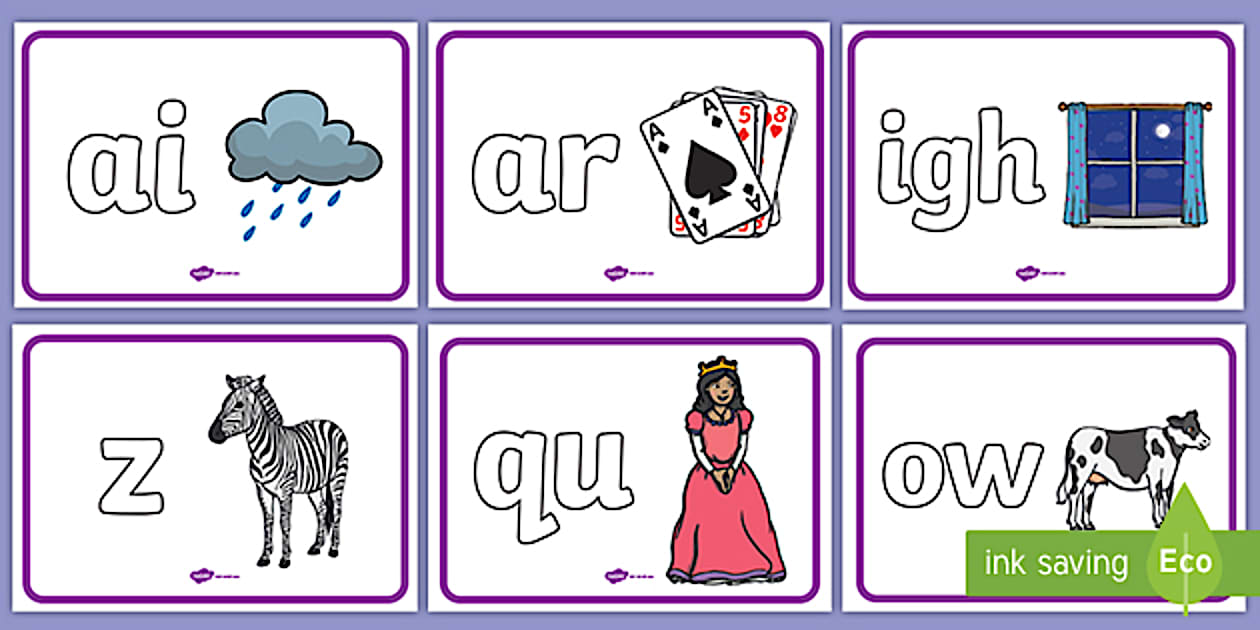 Precursive Phase 3 Phonics Signs (teacher made) - Twinkl