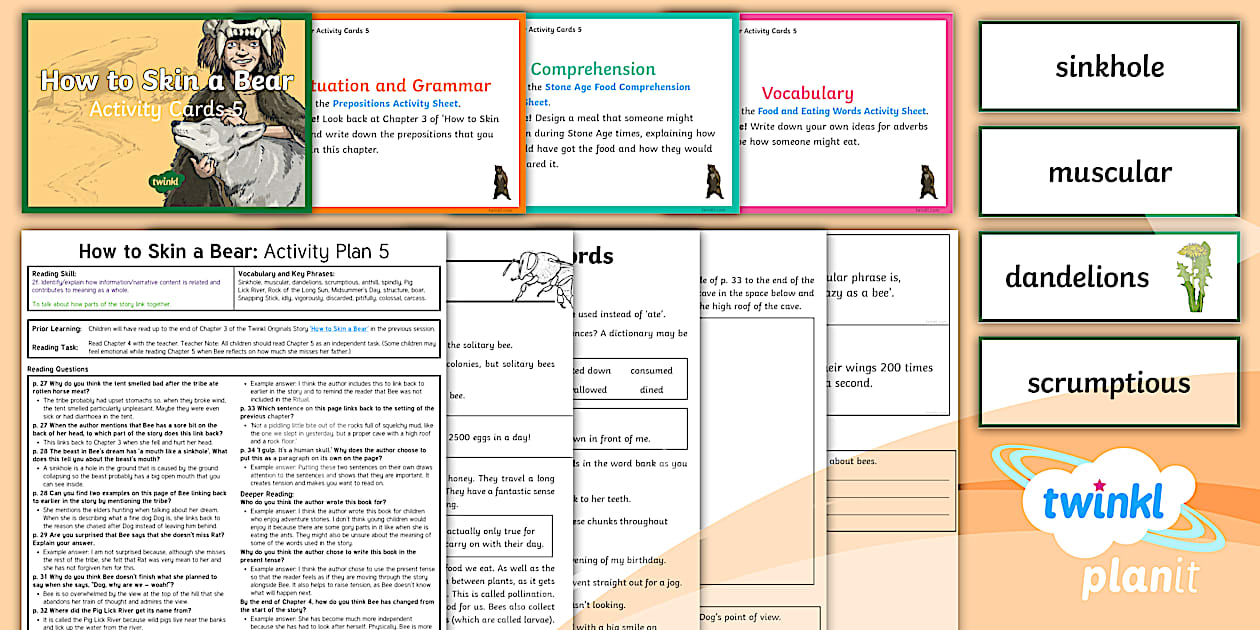 How to Skin a Bear Stone Age Classroom Guided Reading 5 Y3
