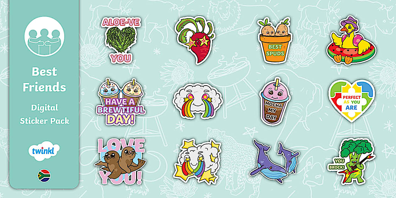 FREE! - Best Friends Digital Sticker Pack (teacher made)