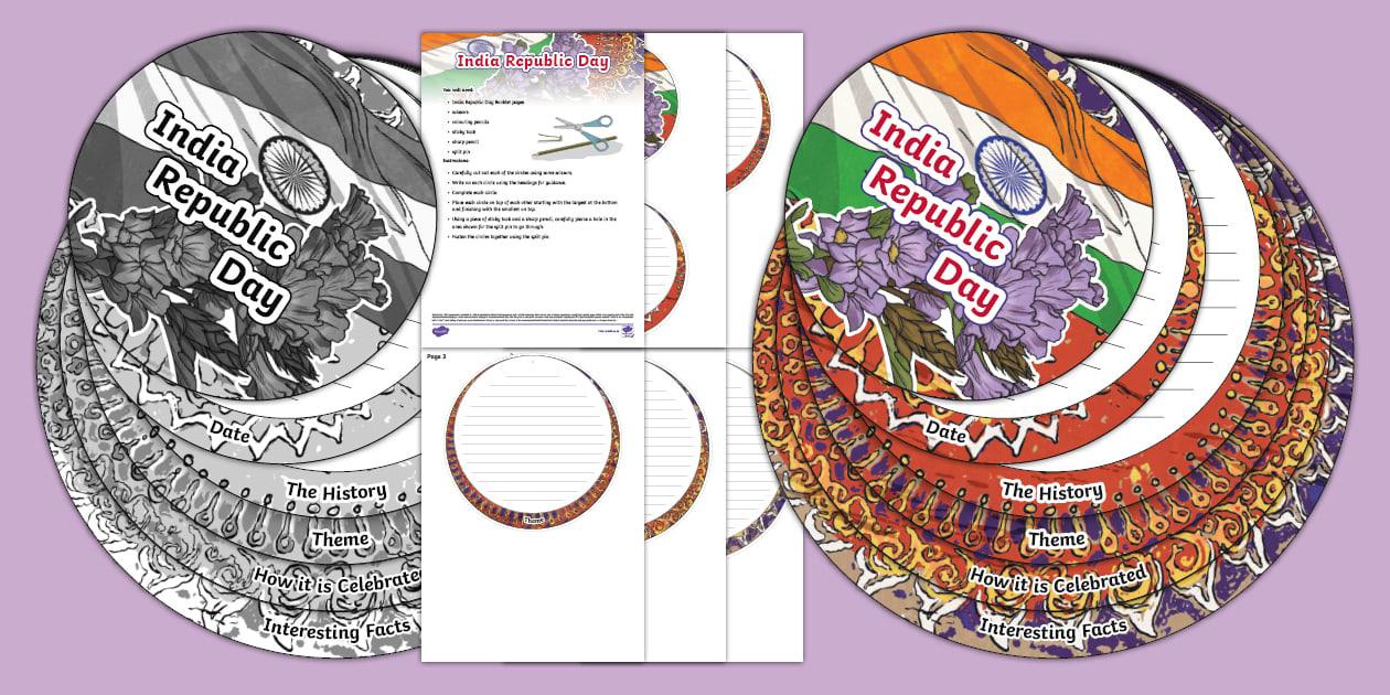 India Republic Day Circles Booklet (teacher made) - Twinkl