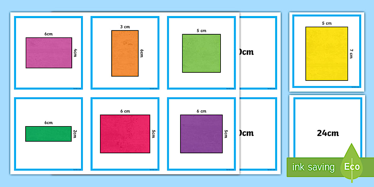 Perimeter Matching Cards - Twinkl