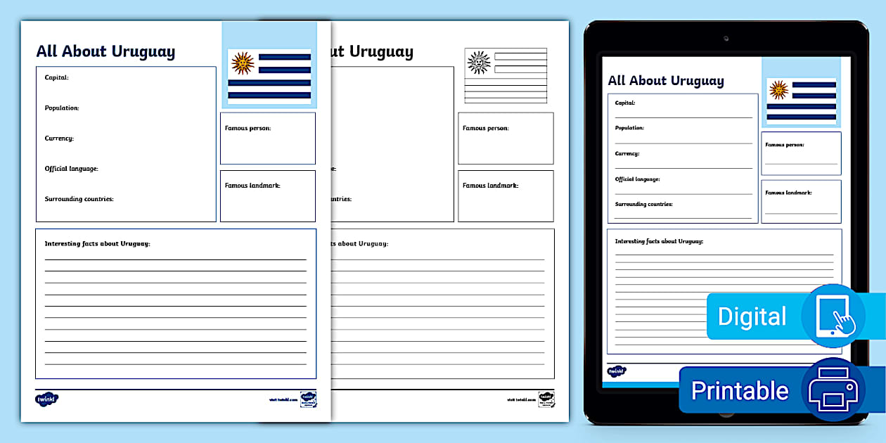 All About Uruguay Research Worksheet