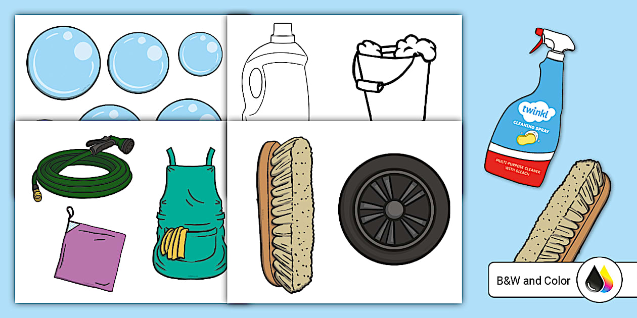 Car Wash Dramatic Play Cutouts (teacher made) - Twinkl