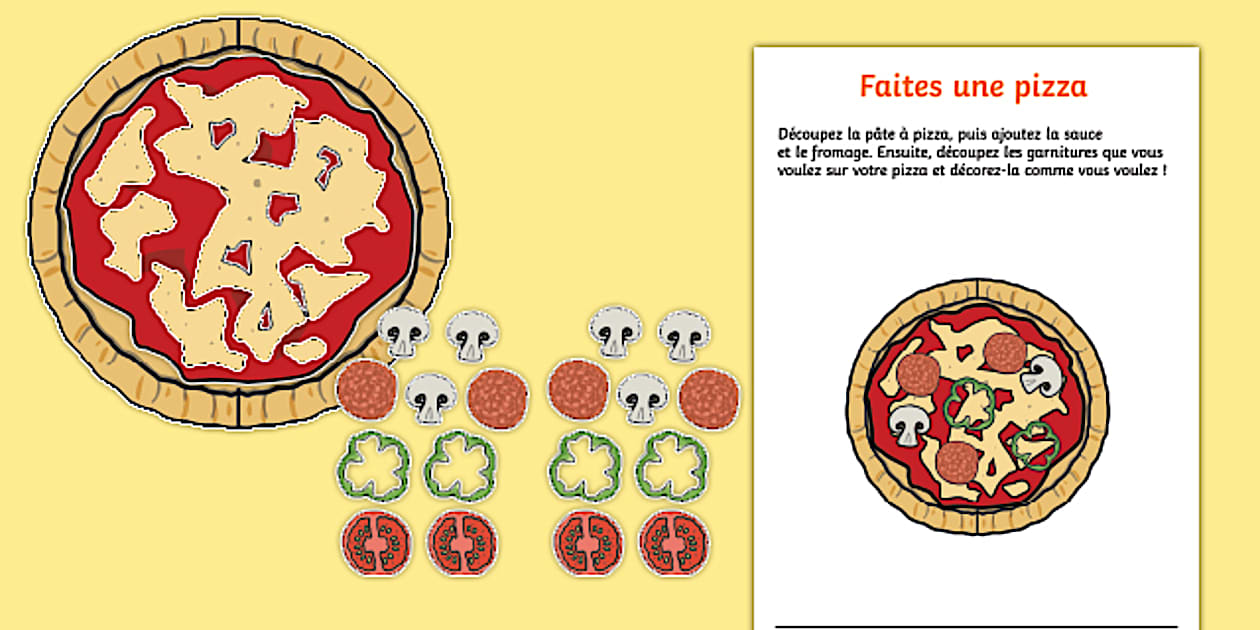 Pizza Parlour Build a Pizza Activity French (teacher made)