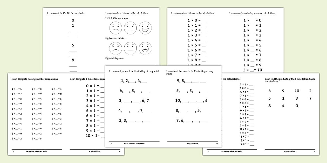 👉 One to Twelve Times Tables Booklets | Maths | Twinkl
